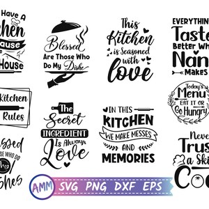 Kitchen Bundle SVG, Funny Kitchen Svg, 20 Design, Kitchen Quotes Svg ...