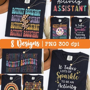 Activity Assistant Png, Bundle, Activity Assistant Shirt Png, Sparkle ...