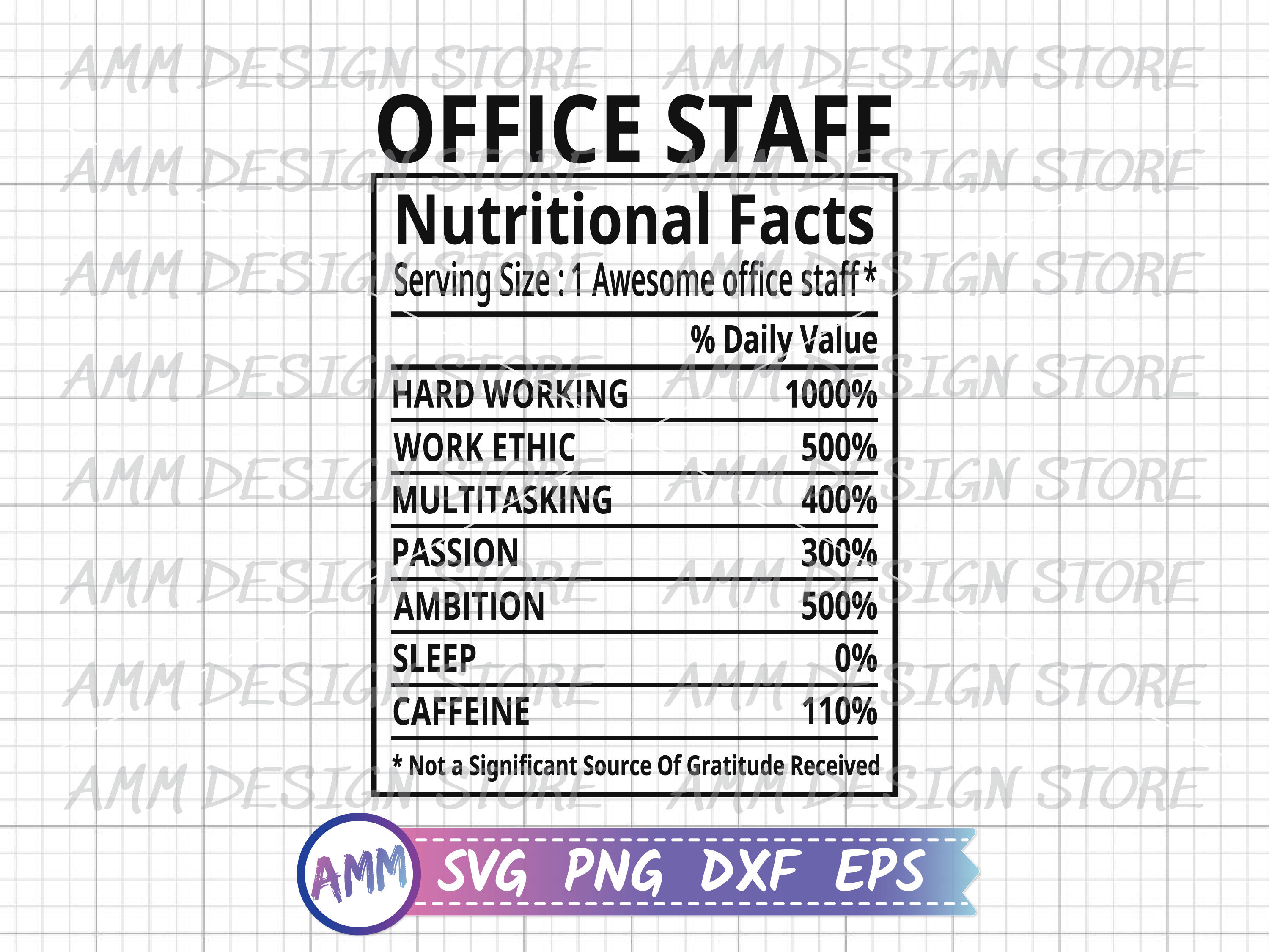 Office Staff Nutrition Facts Svg, Office Staff Nutritional Facts ...