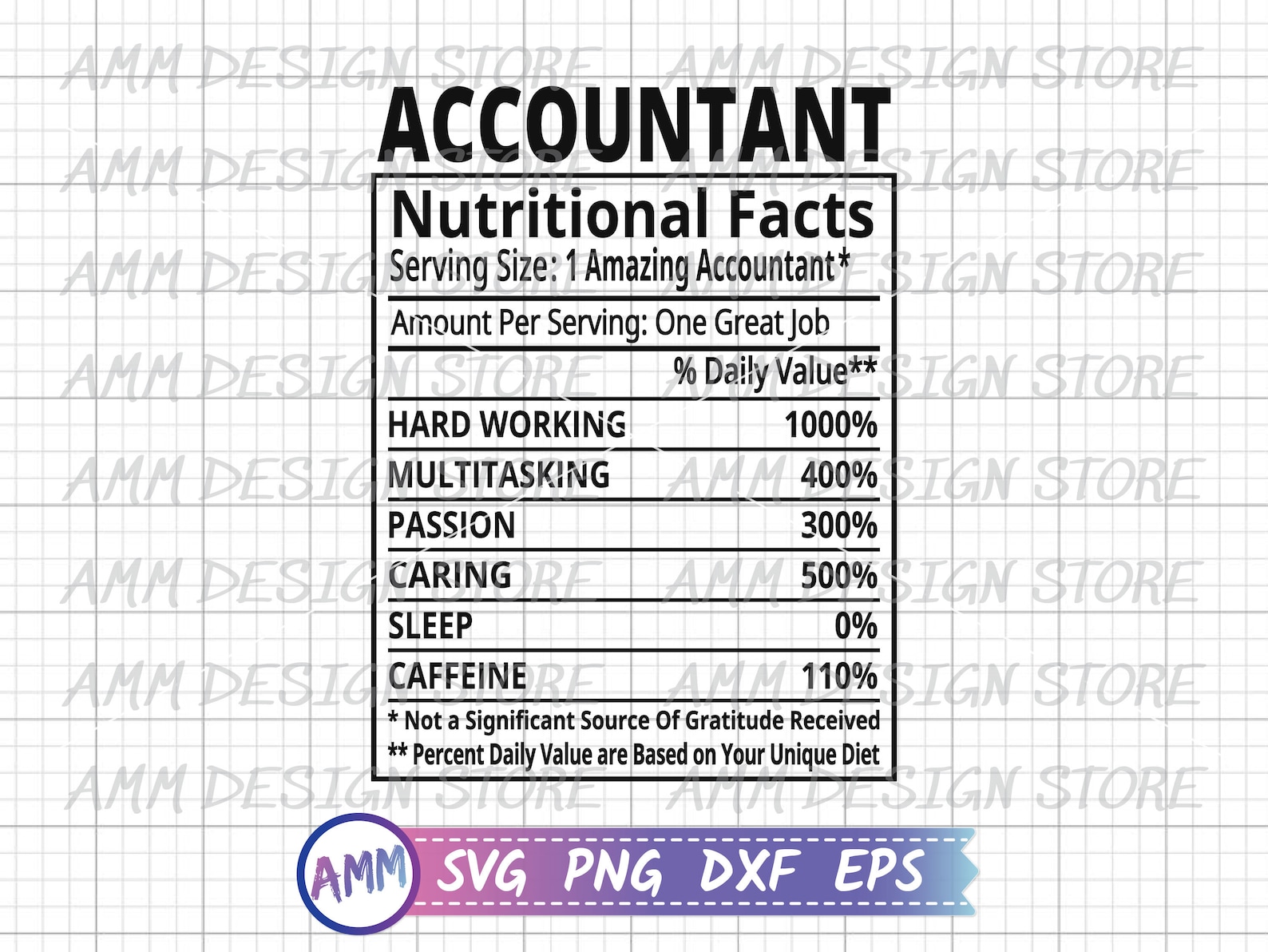 Accountant Svg Accountant Nutritional Facts Svg Accountant - Etsy