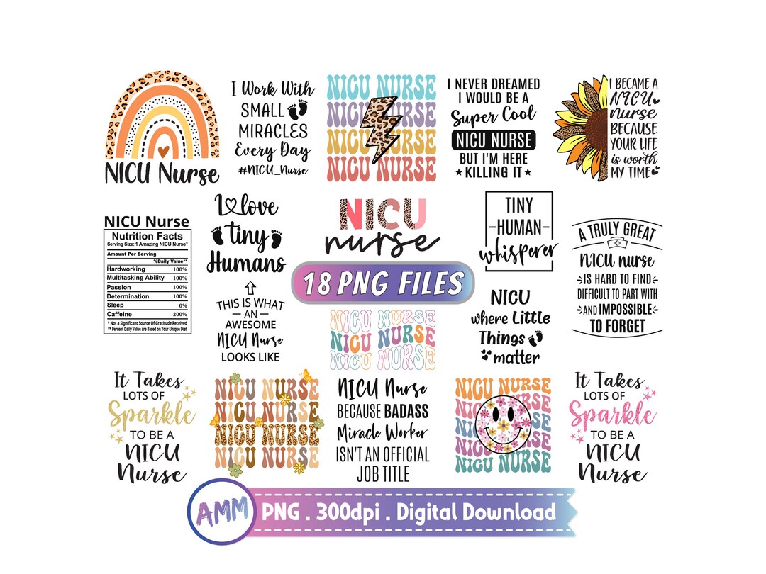 NICU Nurse Png, Neonatal Nurse Bundle Png, NICU Nurse Shirt Png, Nicu ...