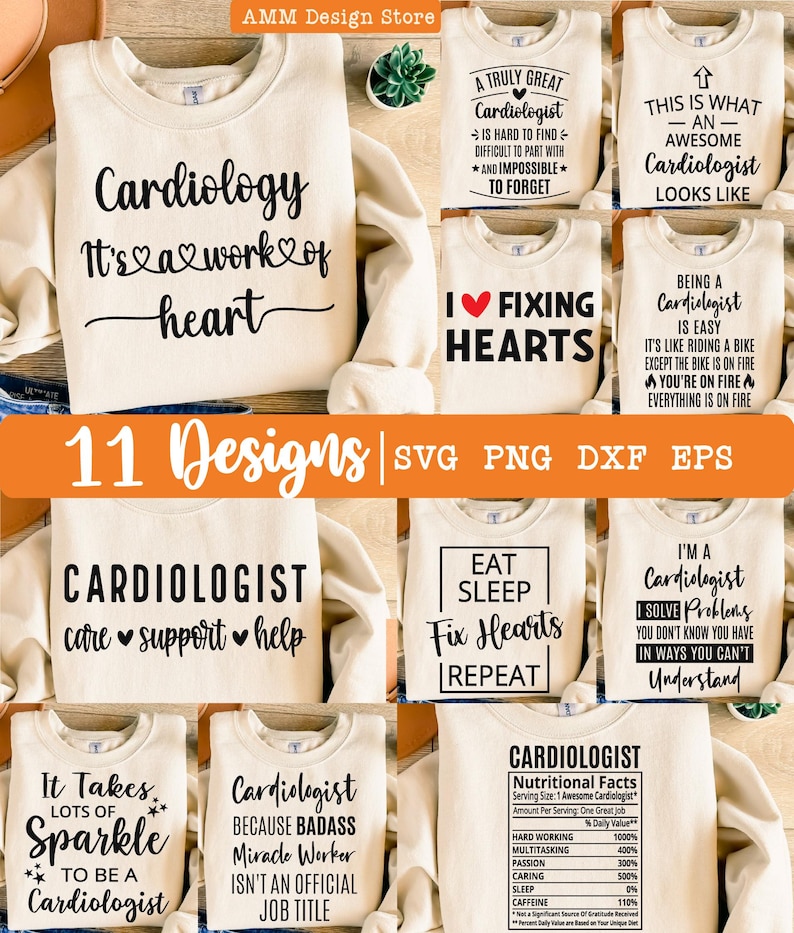 Cardiologist SVG, Cardiologist Bundle Svg, Cardiology Svg, 11 Designs ...