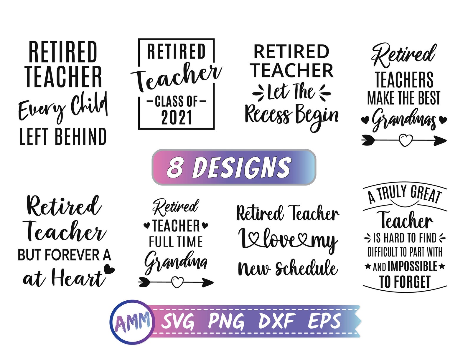 Retired Teacher svg Bundle Svg Retirement Teacher svg 8 | Etsy