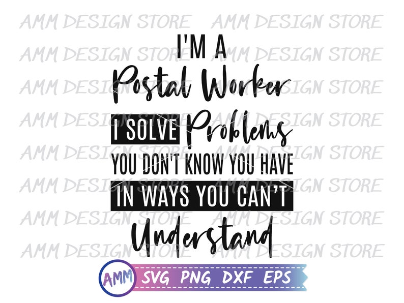 Postal Worker Svg I Am a Postal Worker I Solve Problems SVG - Etsy