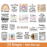 ELA Teacher Sublimation PNG Design, Teacher Life, English Language Arts ...