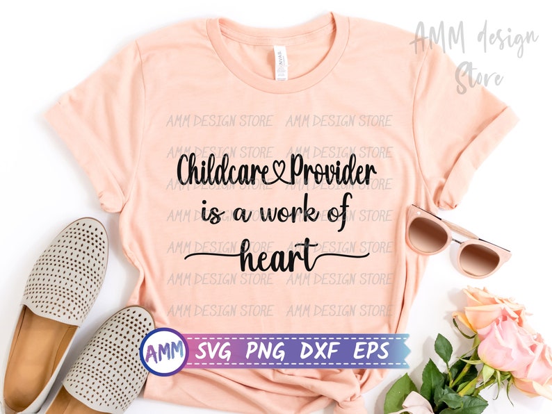 Childcare Provider Svg Childcare Provider is a Work of Heart | Etsy