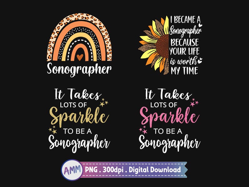 Sonographer Png, Bundle, Sonography Png, Shirt Png, Retro, Rainbow ...