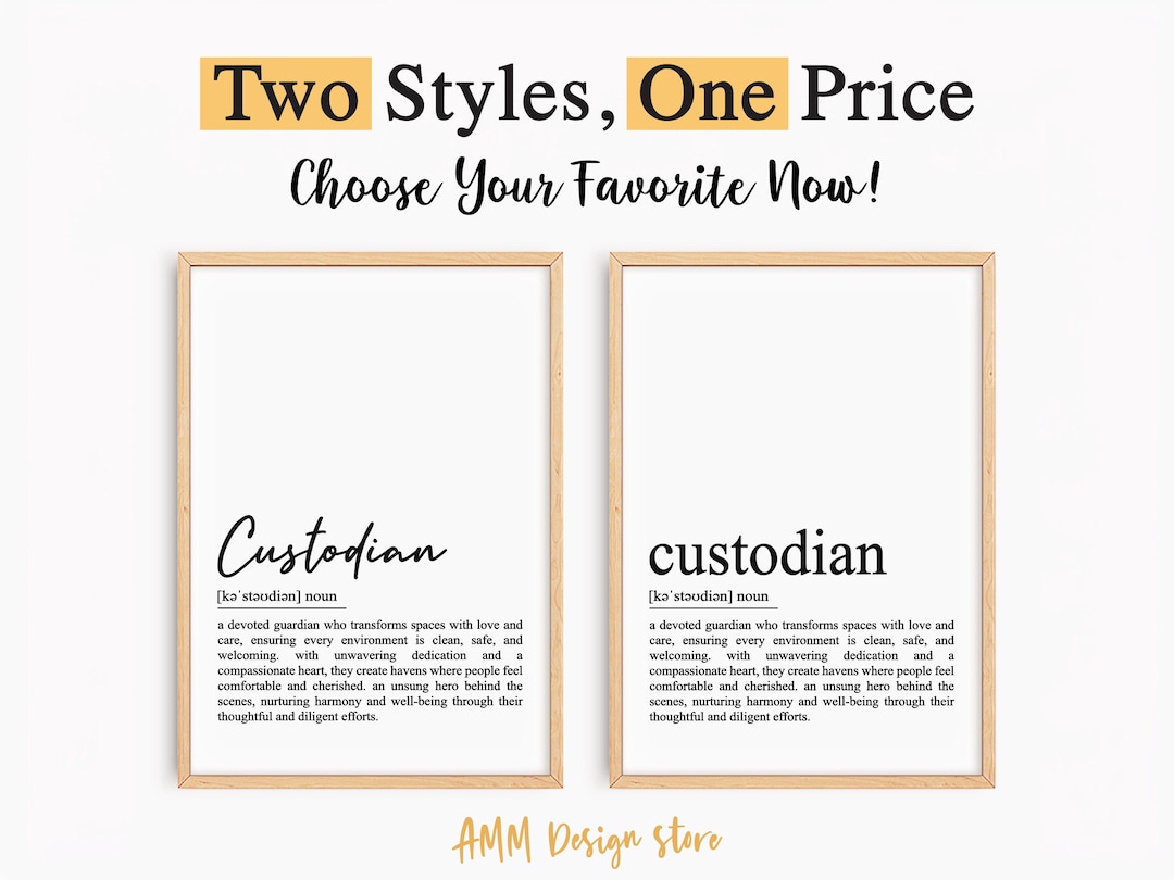 Custodian Definition Print, Custodian Gift, Custodian Png, Custodian ...