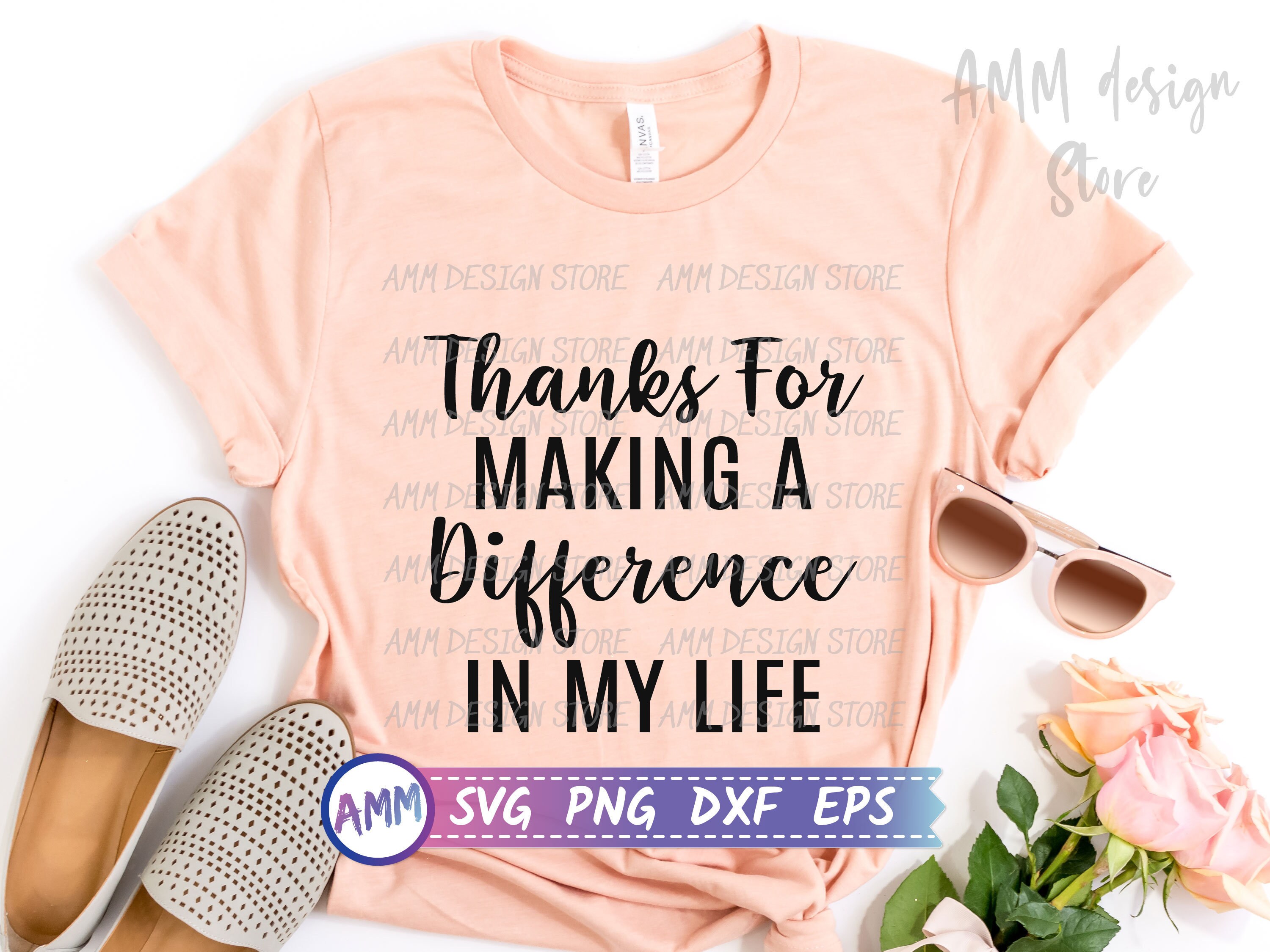 Thanks for making a difference in my life SVG Thank you SVG | Etsy