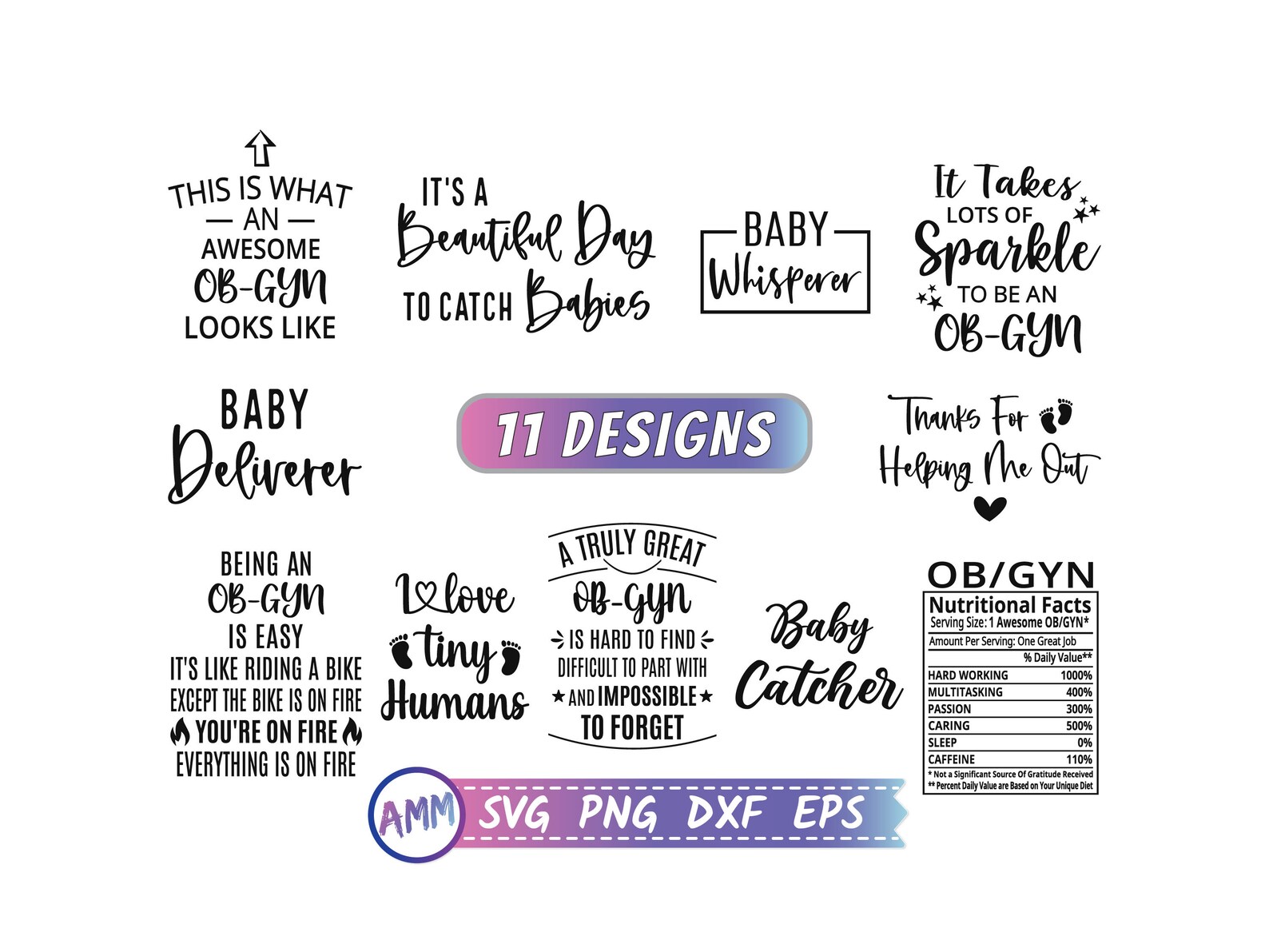 Obgyn Svg, OB-GYN Svg, Bundle Svg, 11 Designs, Obstetrician Svg ...