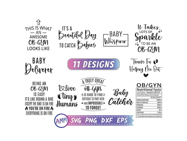 Obgyn Svg, OB-GYN Svg, Bundle Svg, 11 Designs, Obstetrician Svg ...
