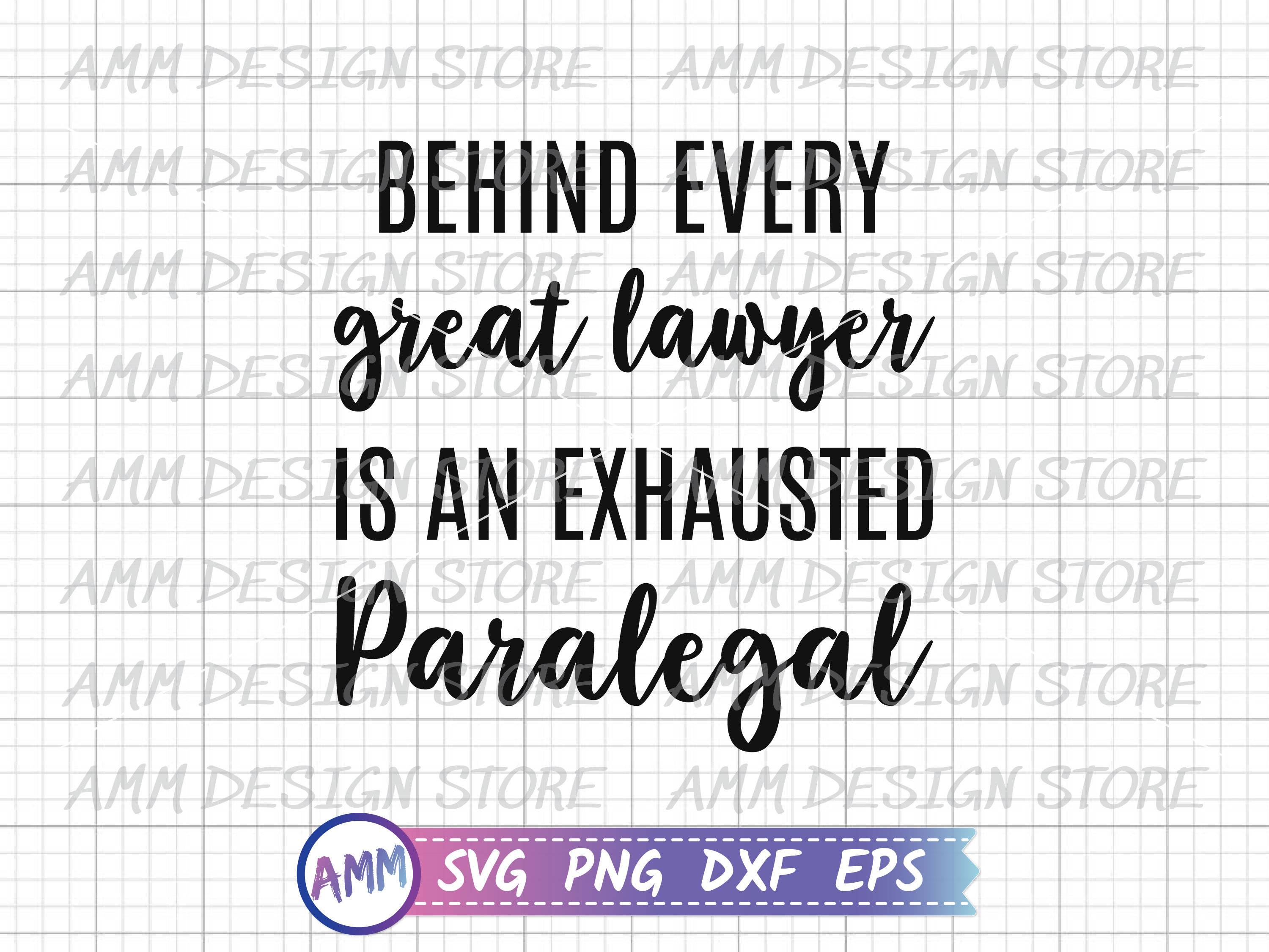 Paralegal SVG Behind Every Great Lawyer Is An Exhausted | Etsy