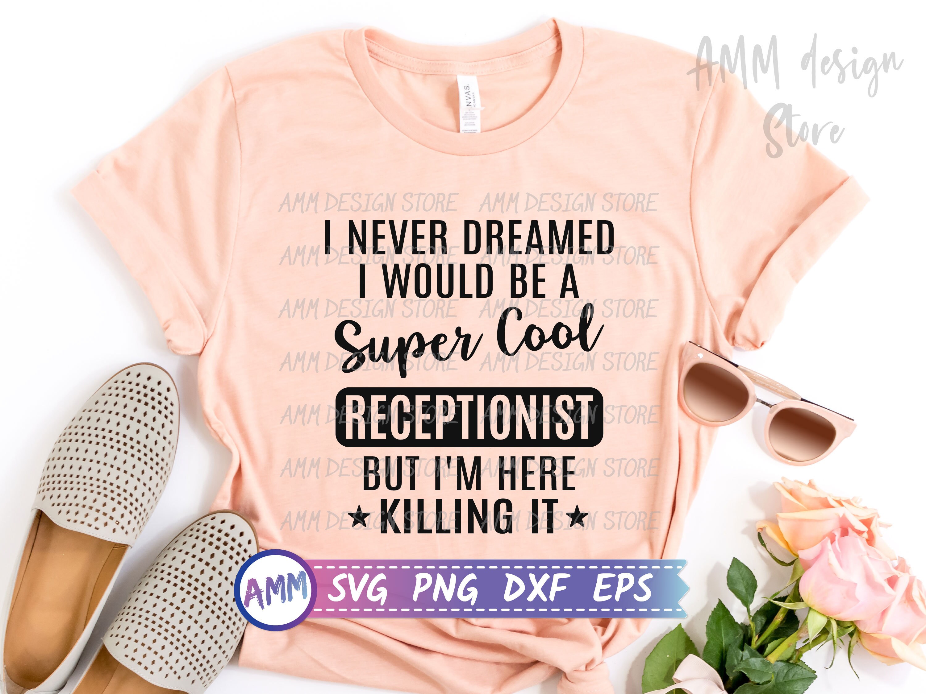 Receptionist Svg Receptionist Bundle SVG 7 Designs Front | Etsy Canada
