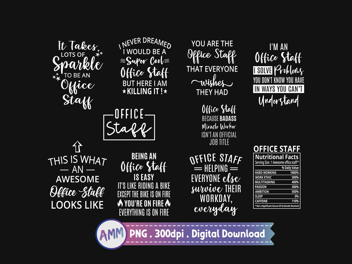 Office Staff Png, Bundle, School Office Staff Png Design, Office Crew ...