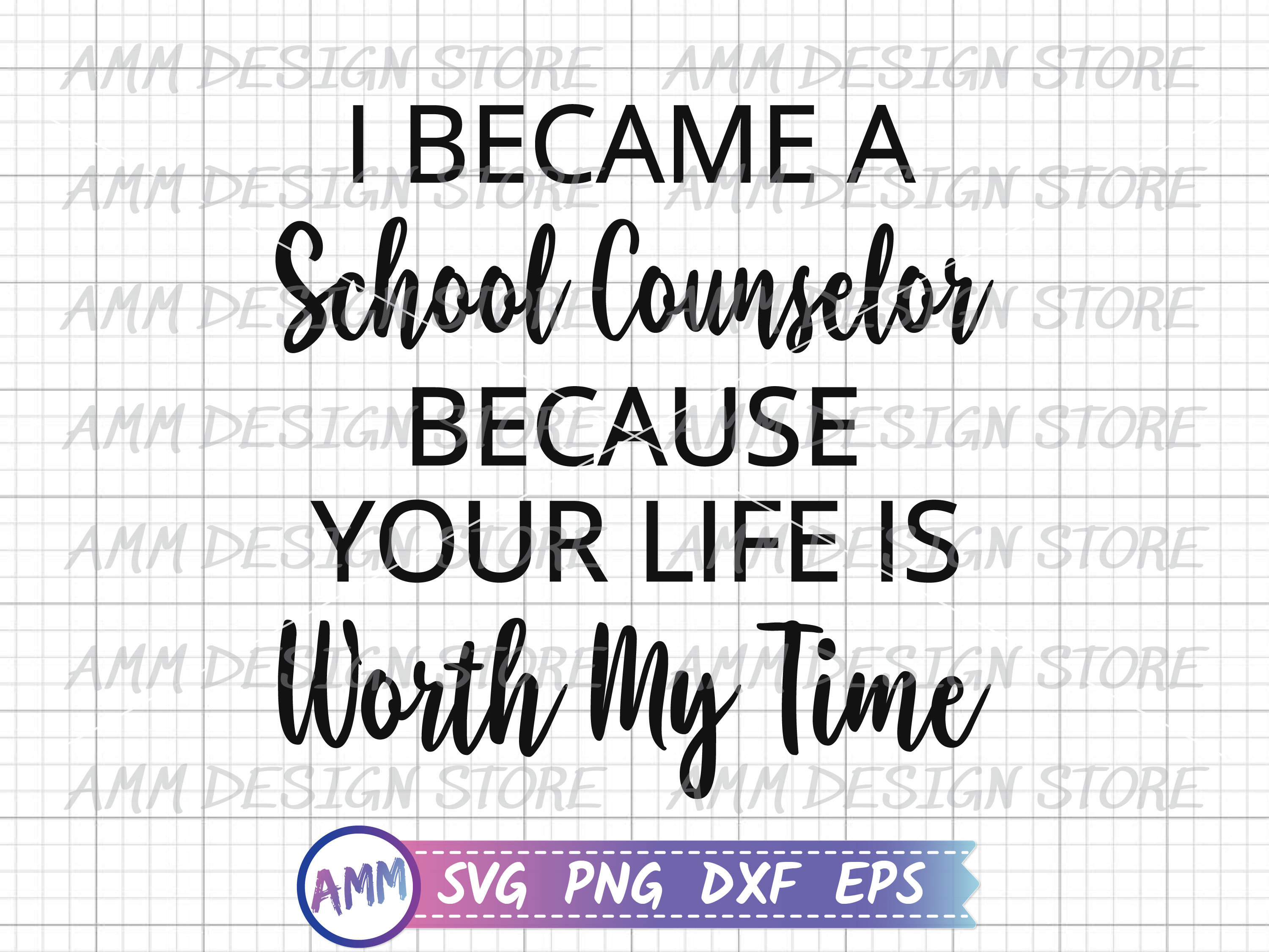 School Counselor SVG I Became a School Counselor because Your | Etsy