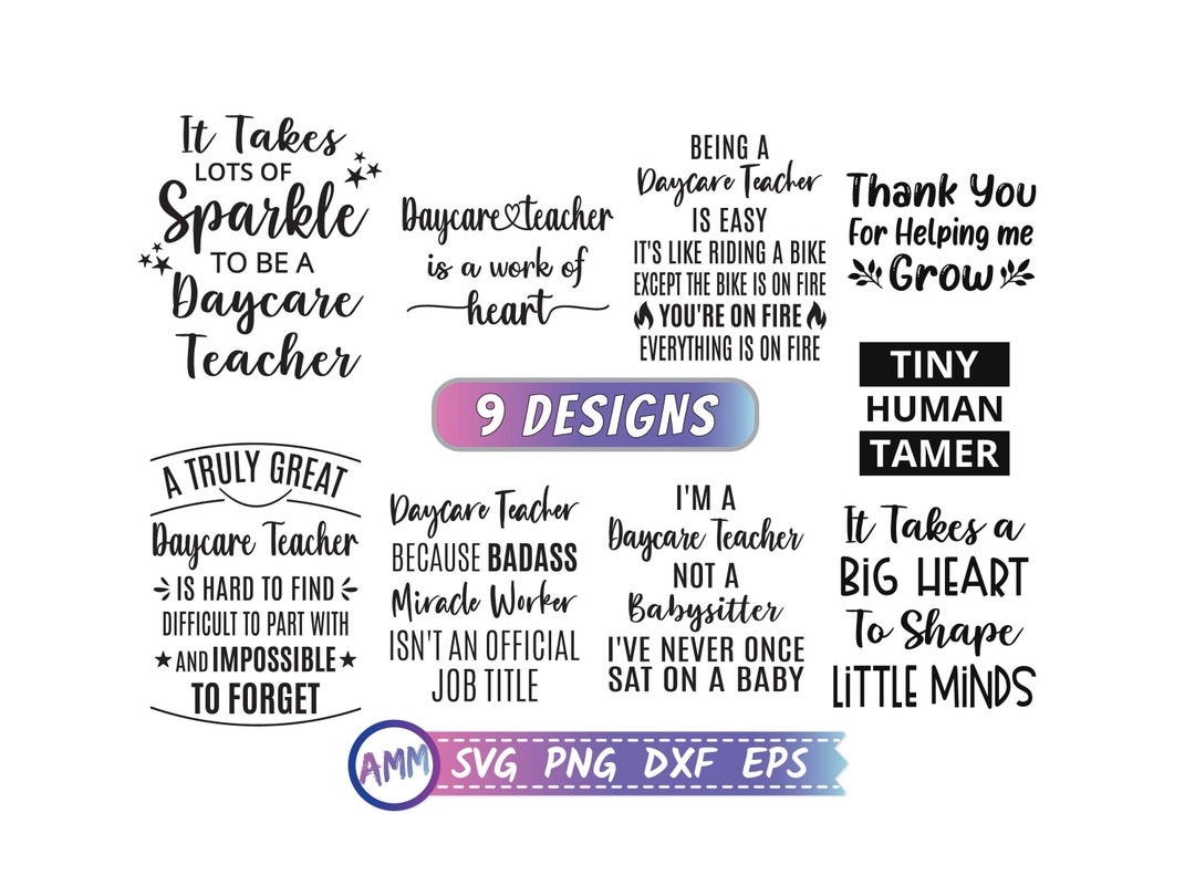 Daycare Teacher Svg, Daycare Svg, Daycare Worker Svg, Bundle Svg ...
