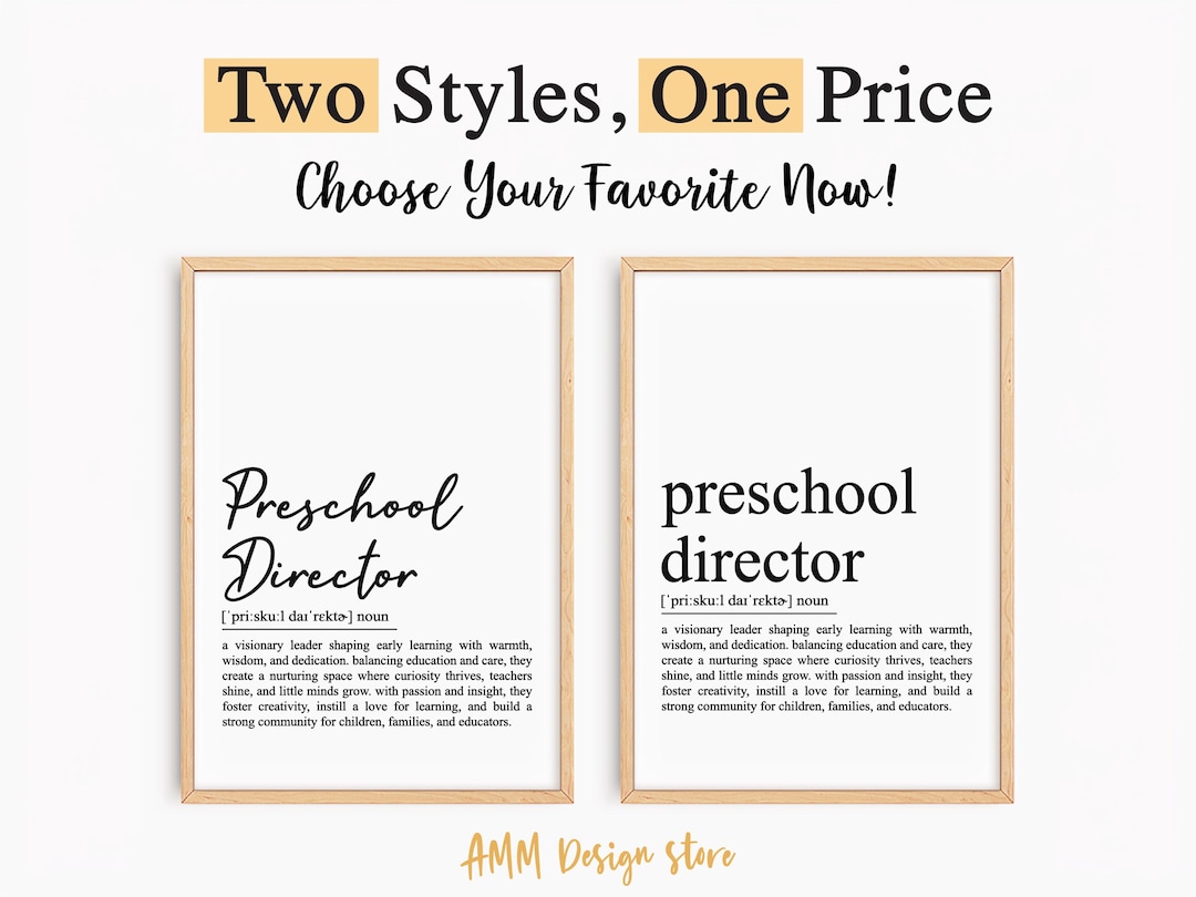Preschool Director Definition Print, Preschool Director Gift, Preschool ...