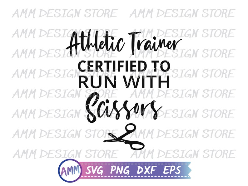 Athletic Trainer SVG AT Svg Athletic Trainer Certified to | Etsy