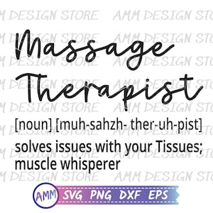 Massage Therapist SVG, Massage Therapist Definition Svg, Massage ...