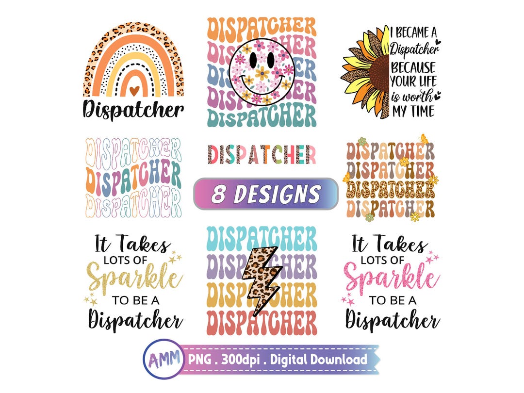 Dispatcher Png, Bundle, 911 Dispatcher Png, Retro, Shirt Png, Rainbow ...