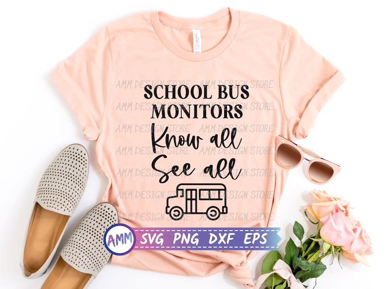 School Bus Monitor Svg School Bus Monitors Know All See All - Etsy