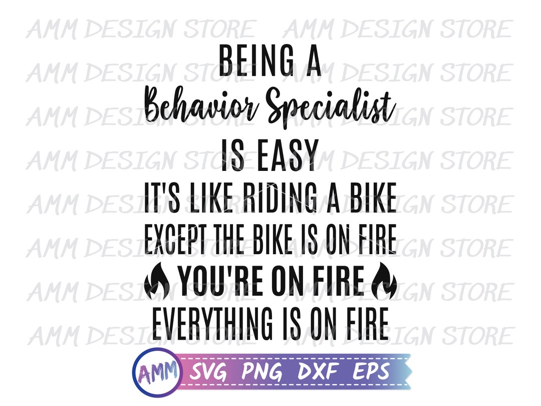 Behavior Specialist Svg, Being A Behavior Specialist is Easy SVG, BCBA ...
