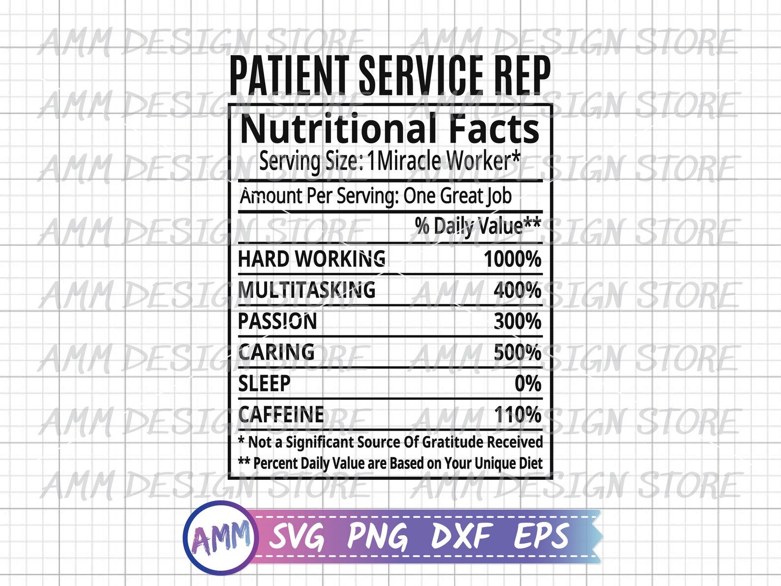 Patient Service Rep SVG, Patient Service Rep Nutritional Facts Svg ...