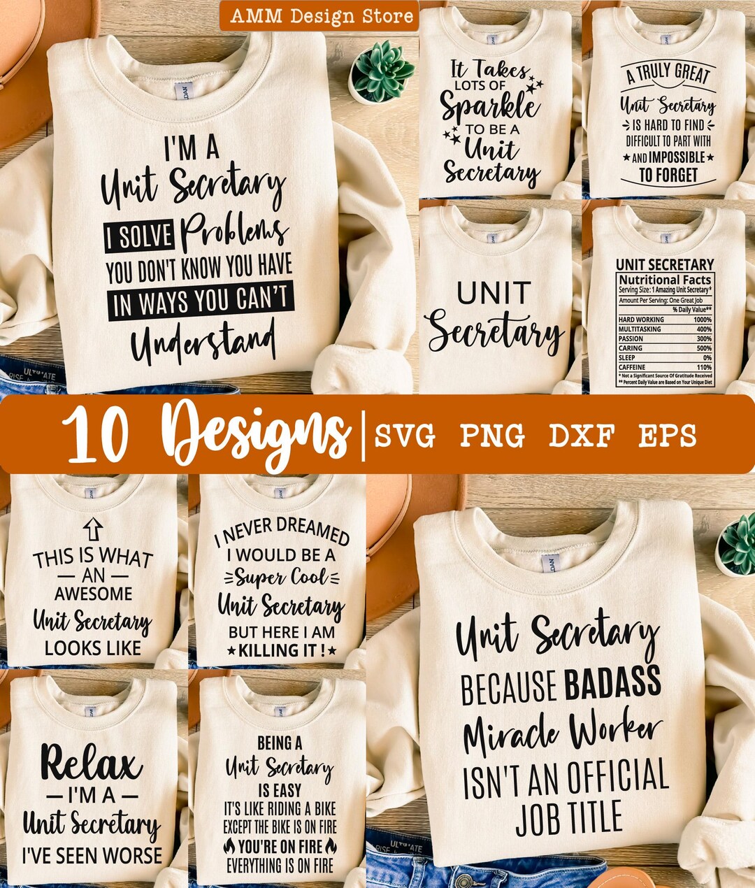 Unit Secretary SVG, Unit Secretary Bundle Svg, Shirt Svg, 10 Designs ...