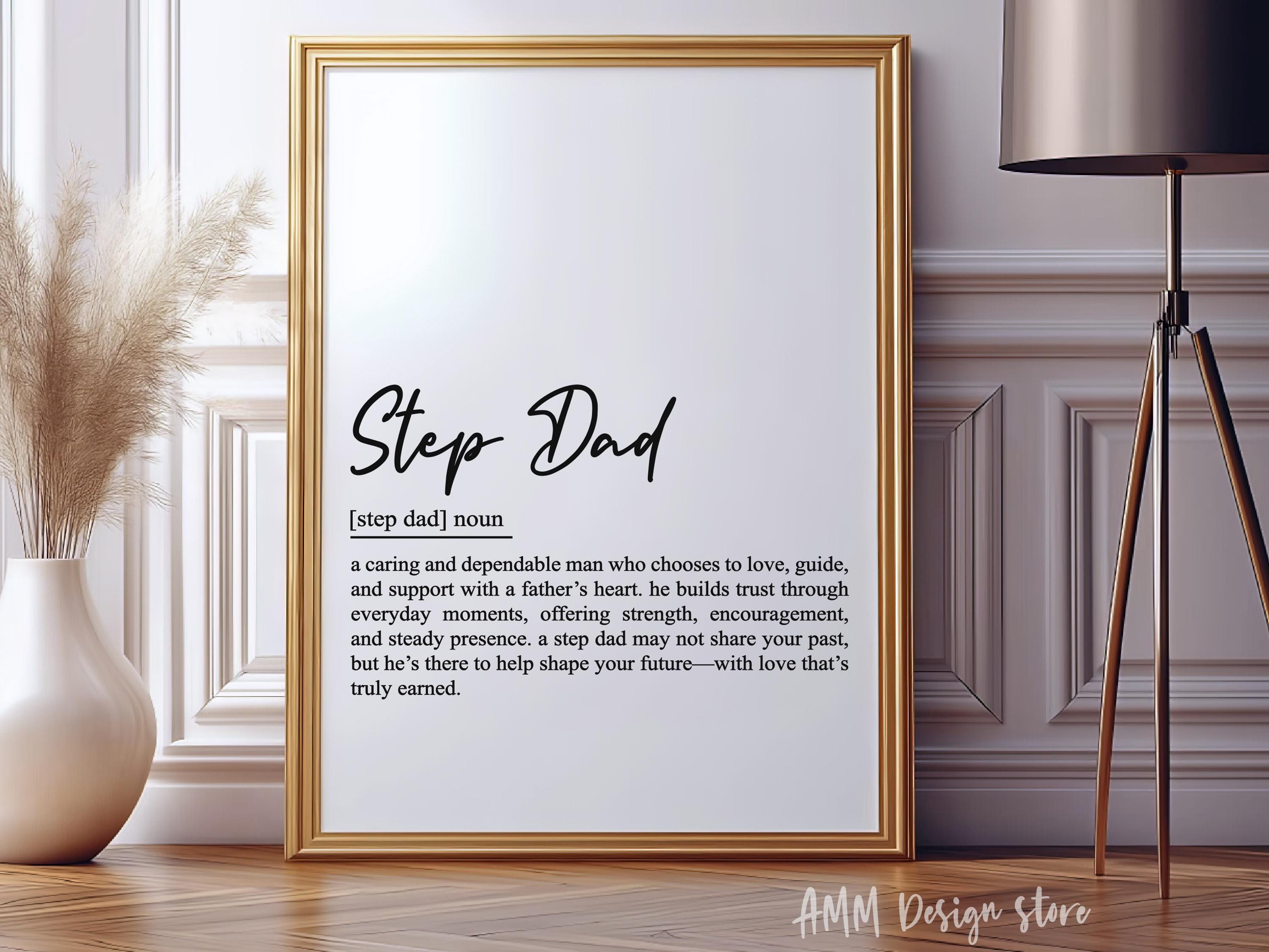 Step Dad Definition Print, Dictionary Poster, Quote Wall Art, Step Dad ...