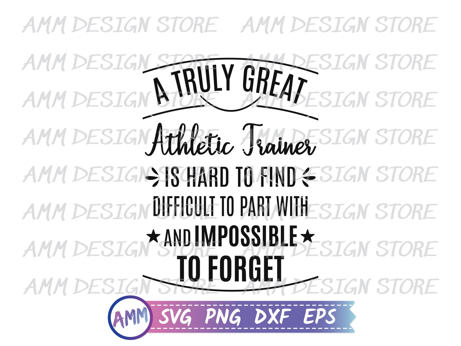 Athletic Trainer SVG AT Svg A Truly Great Athletic Trainer | Etsy