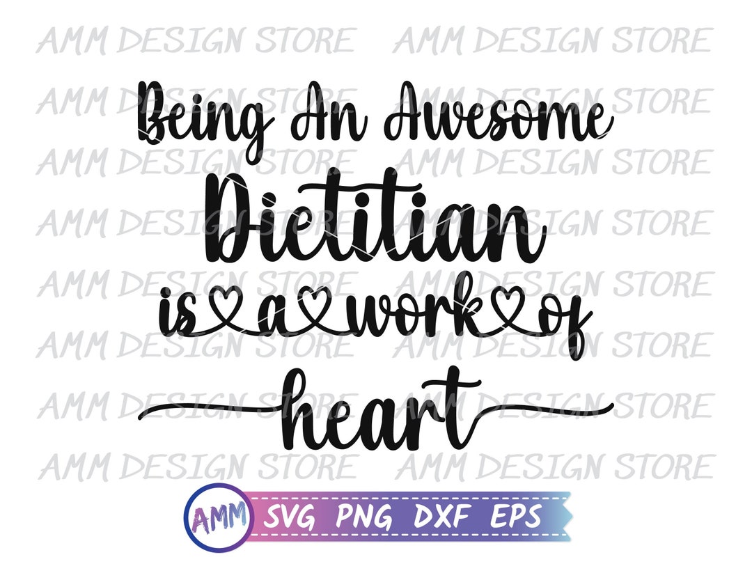 Dietitian SVG, Dietitian is a Work of Heart Svg, Nutritionist Svg ...
