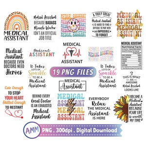 Medical Assistant Png, Bundle, Medical Assistant Sublimation Design, MA ...