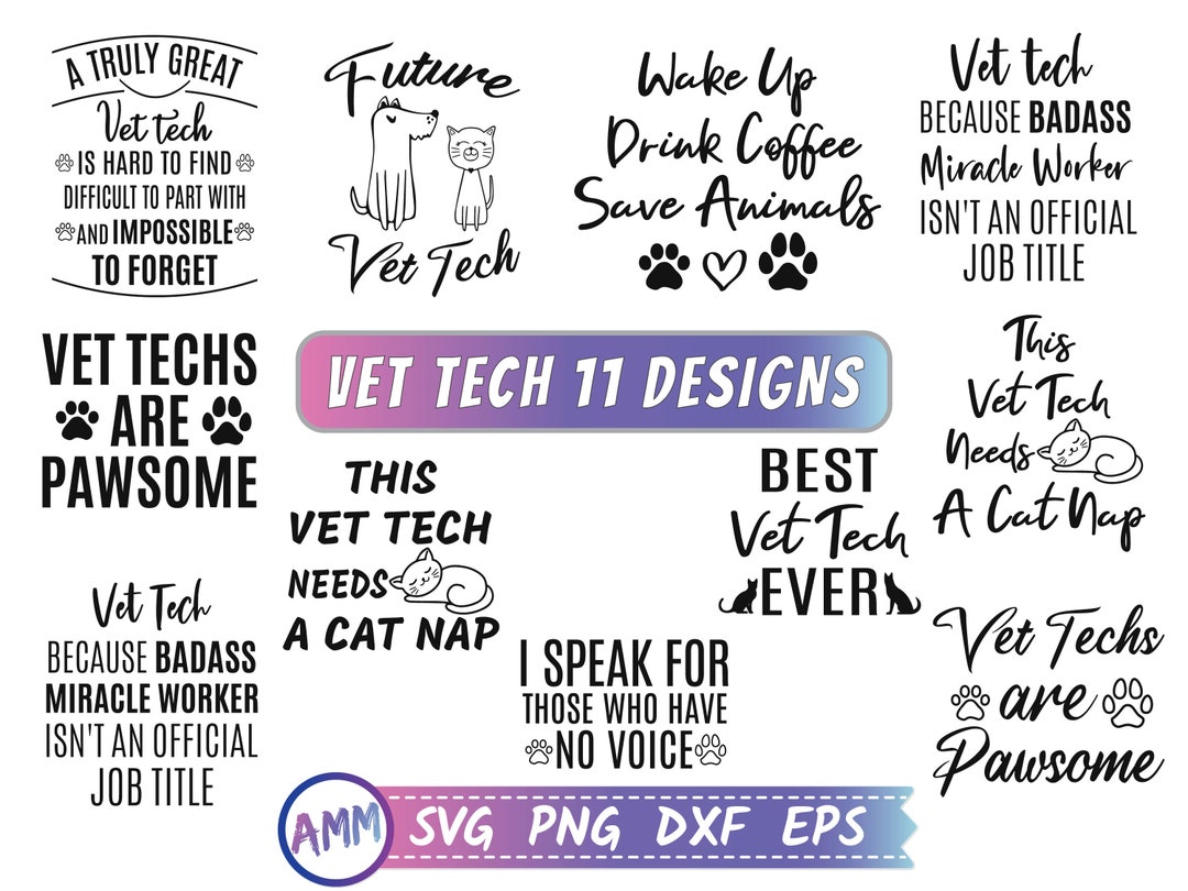Vet Tech Svg, Vet Tech Bundle Svg, Veterinarian Technician Bundle SVG ...