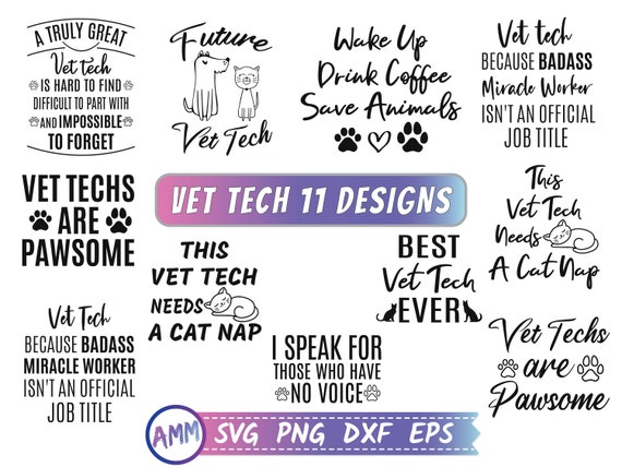 Vet Tech Svg Vet Tech Bundle Svg Veterinarian Technician - Etsy