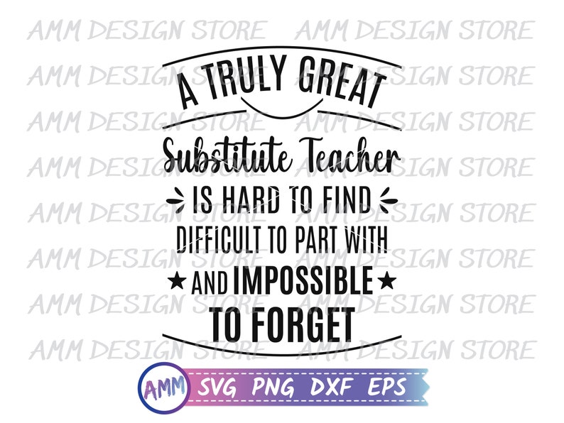Substitute Teacher SVG, A Truly Great Substitute Teacher Svg, School ...