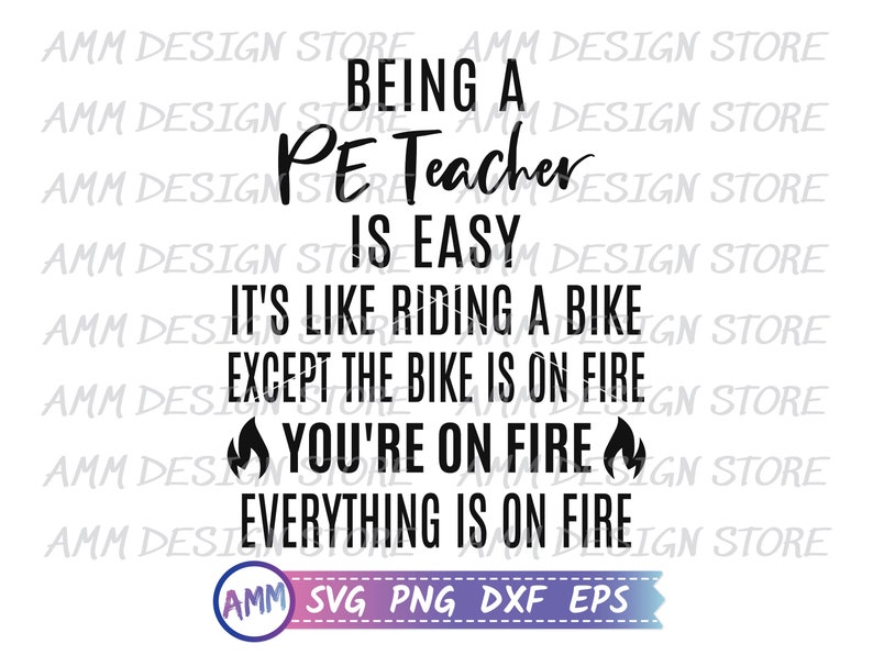 PE Teacher Svg Being A PE Teacher is Easy Svg Physical - Etsy