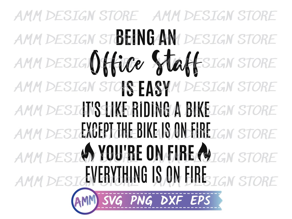 Office Staff Svg Being A Office Staff is Easy Svg - Etsy