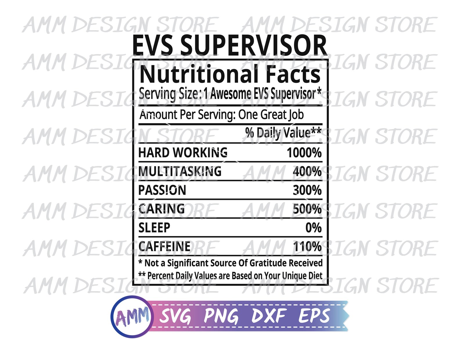 EVS Svg, EVS Supervisor Svg, Nutritional Facts, Nutrition Facts ...