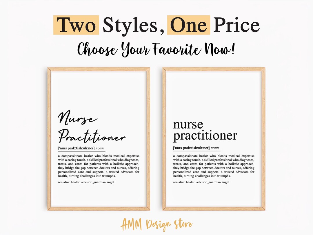 Nurse Practitioner Definition Print, Nurse Practitioner Gift, Nurse ...