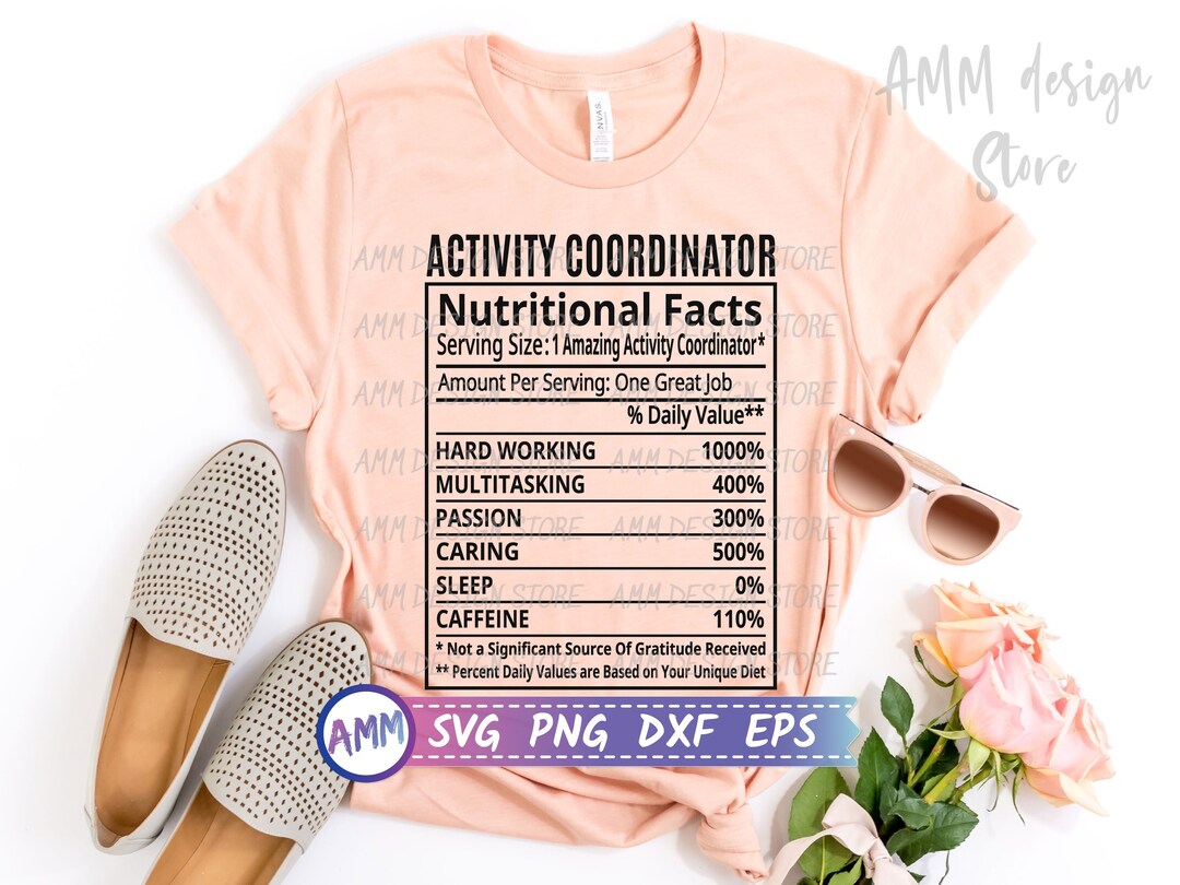 Activity Coordinator SVG, Activity Coordinator Nutritional Facts Svg ...