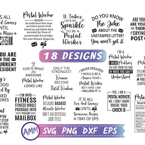 Postal Worker SVG Png Eps Dxf digital Download - Etsy