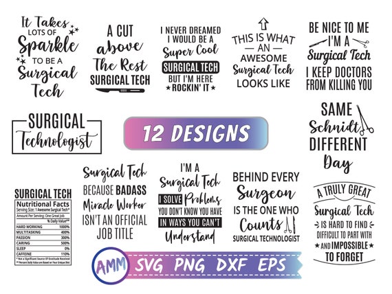 Surgical Tech Svg Bundle Svg Surgical Technologist Svg - Etsy