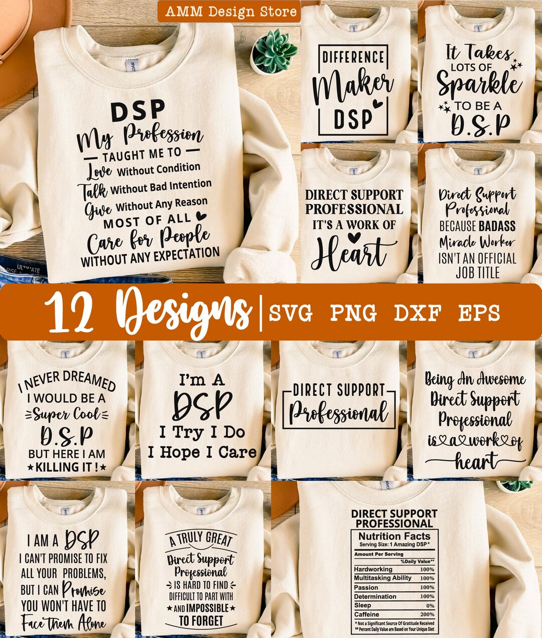 DSP Svg, Direct Support Professional Svg, DSP Bundle, 12 Designs ...