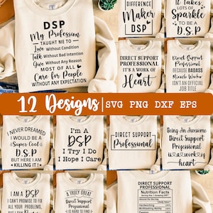 DSP Svg, Direct Support Professional Svg, DSP Bundle, 12 Designs ...