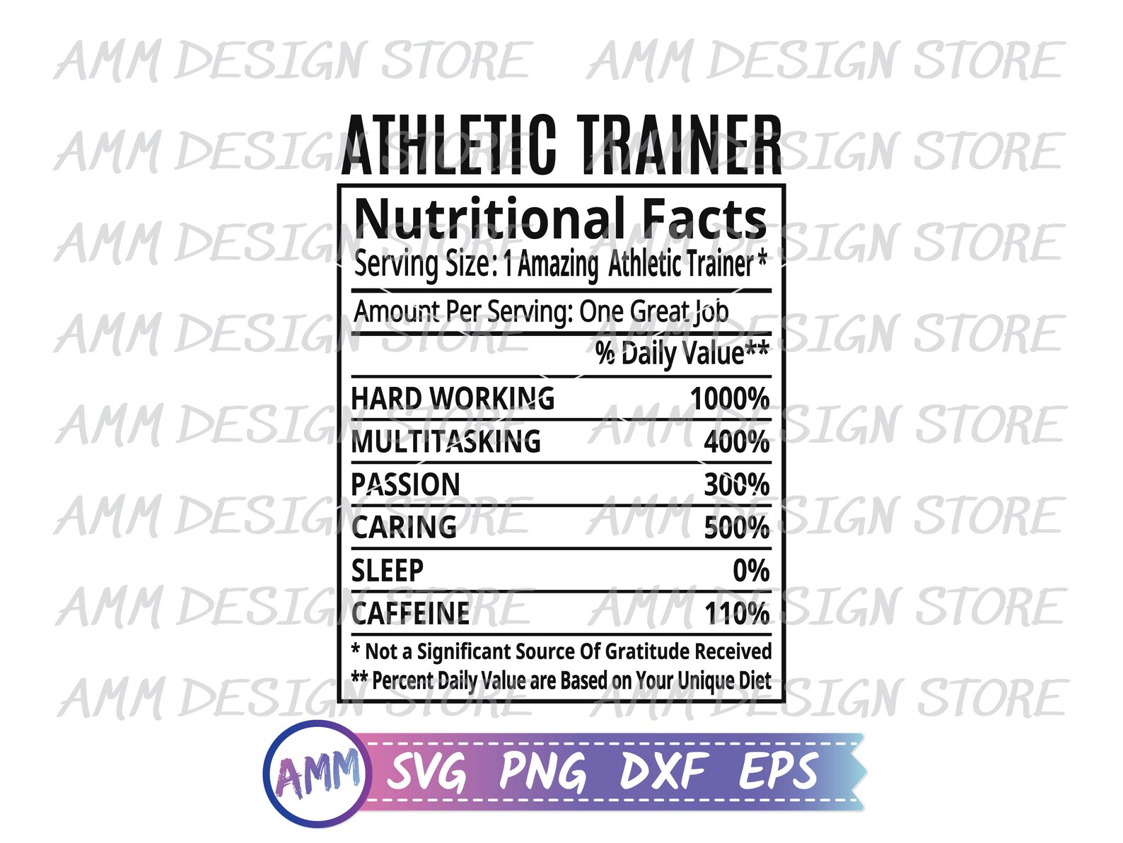 Athletic Trainer SVG AT Svg Athletic Trainer Nutritional - Etsy Canada