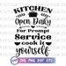Kitchen Open Daily for Prompt Service Cook It Yourself Svg, Kitchen Svg ...
