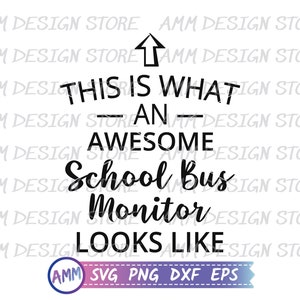 School Bus Monitor Svg, This is What an Awesome Bus Monitor Looks Like ...