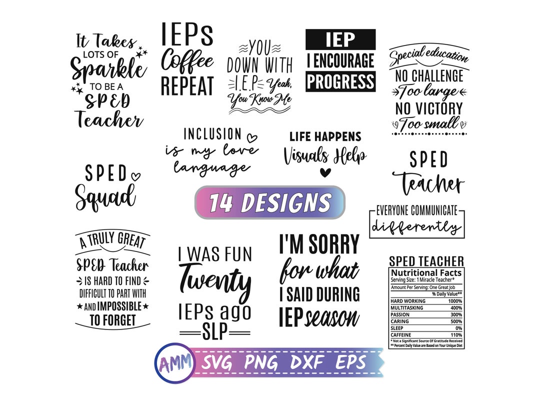 SPED Teacher Svg, Bundle Svg, Special Education Svg, IEP Teacher Svg ...