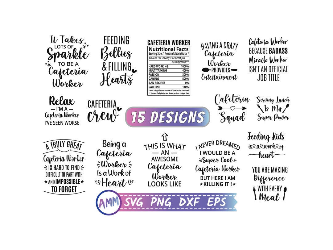 Cafeteria Worker SVG, Cafeteria Worker Bundle Svg, Cafeteria Lady Svg ...