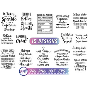 Cafeteria Worker SVG, Cafeteria Worker Bundle Svg, Cafeteria Lady Svg ...